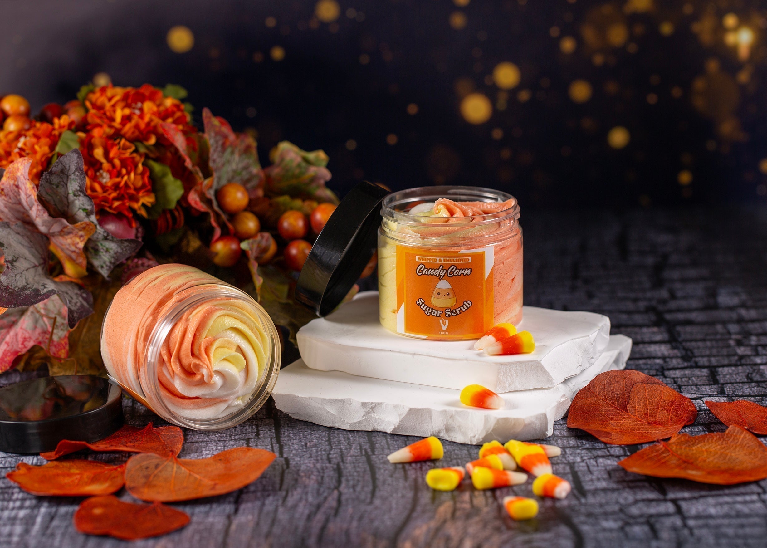 Candy Corn Foaming Emulsified Sugar Scrub – Voyageur Soap & Candle