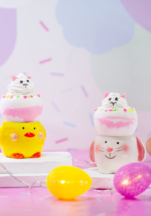 Lamb Easter Bath Bomb with Bubble Bar – Voyageur Soap & Candle